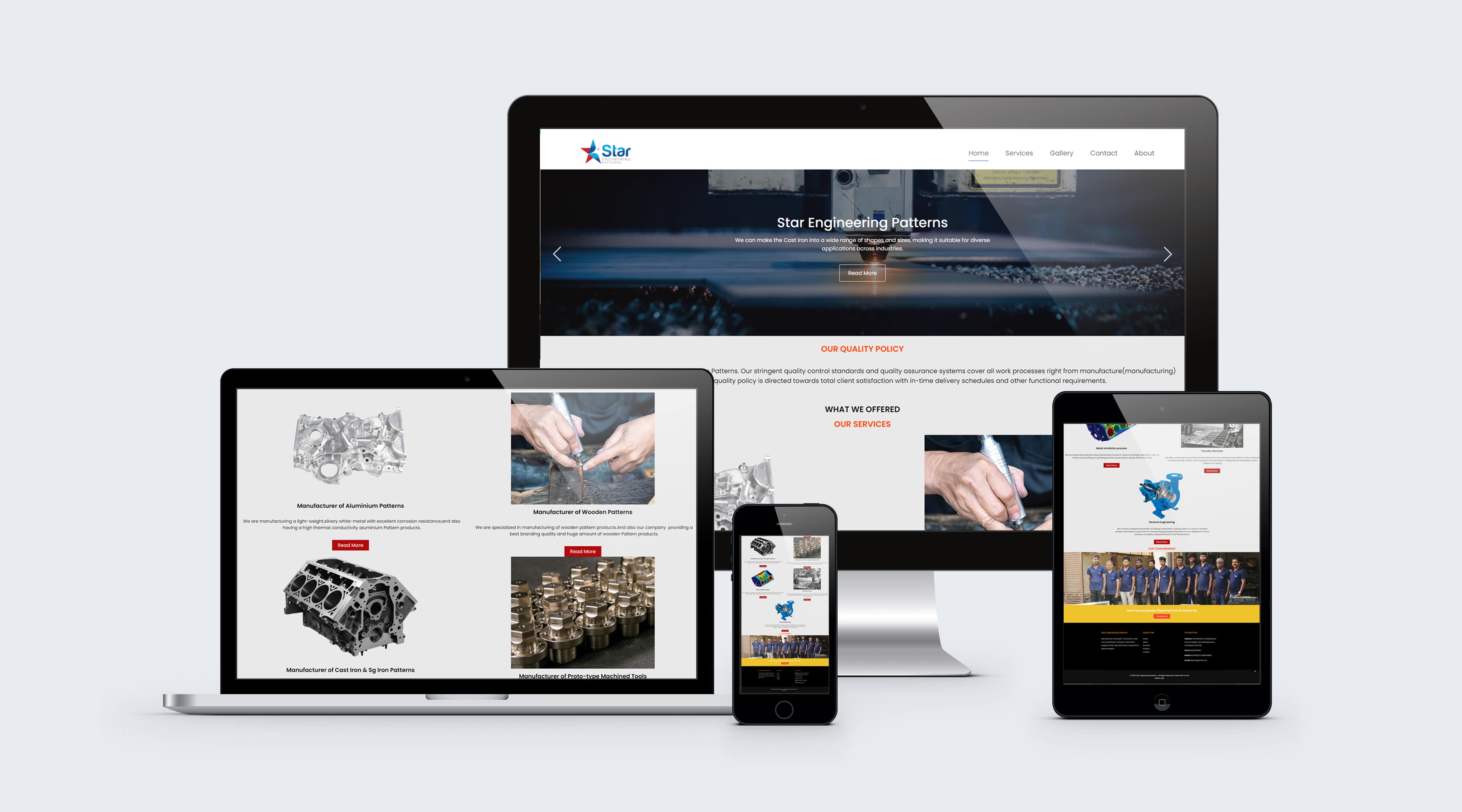Cast Iron & SG Iron Patterns - Best Industrial Website Design by Mi ...